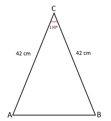 Ligebenet trekant: karakteristika, formel og areal, beregning ...